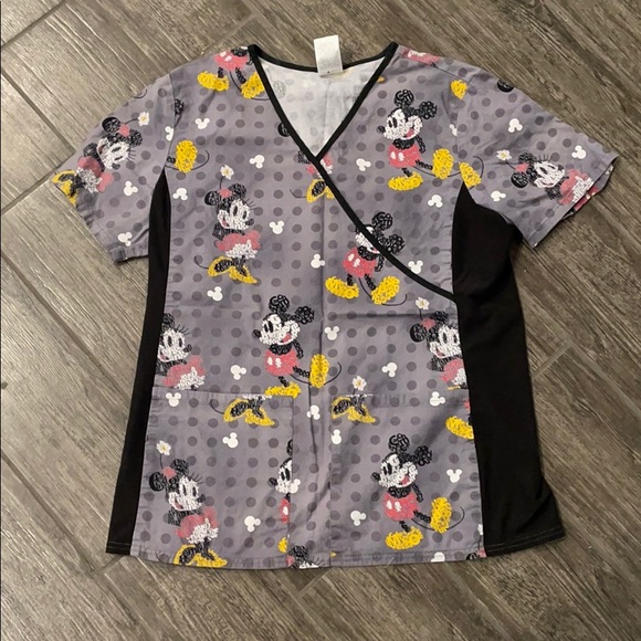 Disney | Tops | Mickey And Minnie Mouse Scrub Top | Poshmark